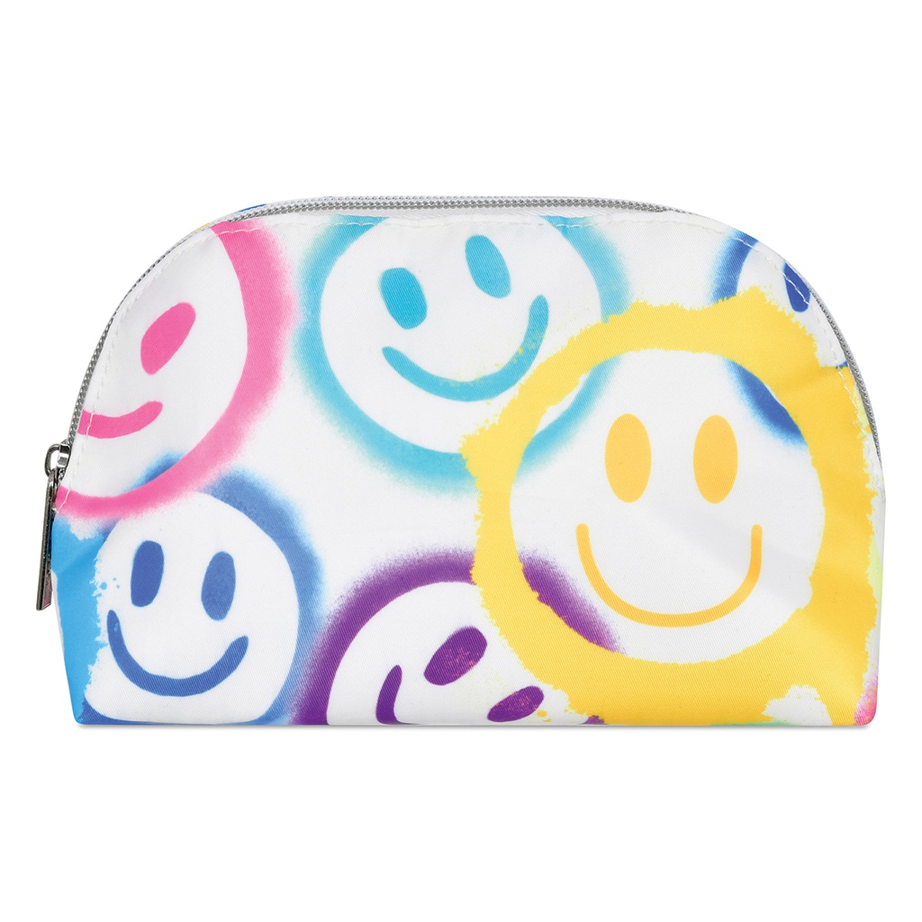 SPRAY PAINT SMILES OVAL COSMETIC BAG